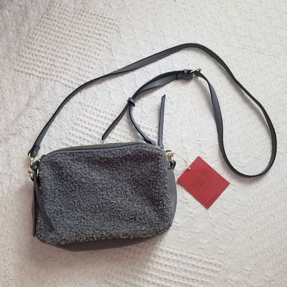 Mossimo Supply Co. | Bags | Mossimo Supply Cogreysherpa Crossbody Purse ...